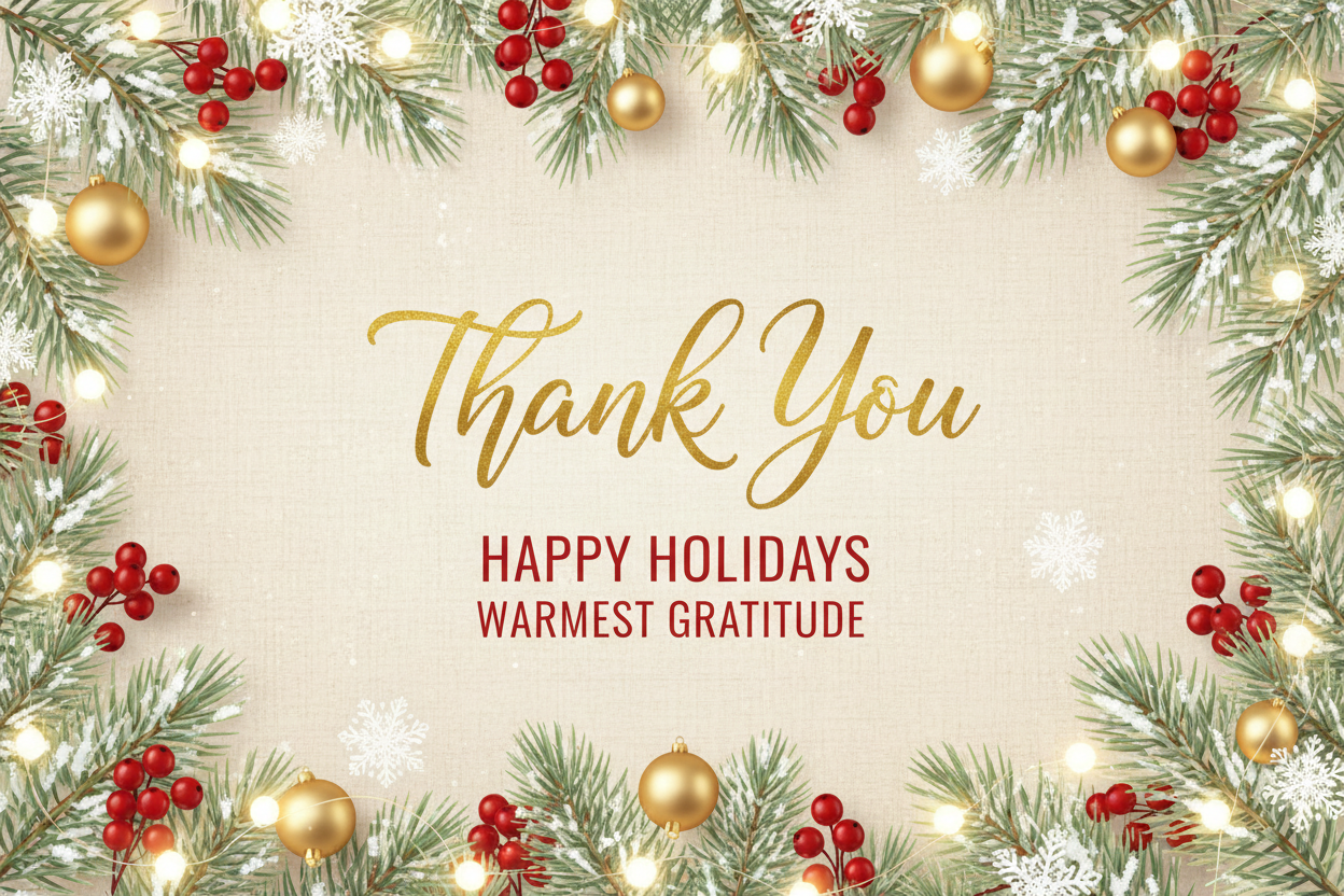 50+ Festive Thank You Messages for the Holidays – Wallpics