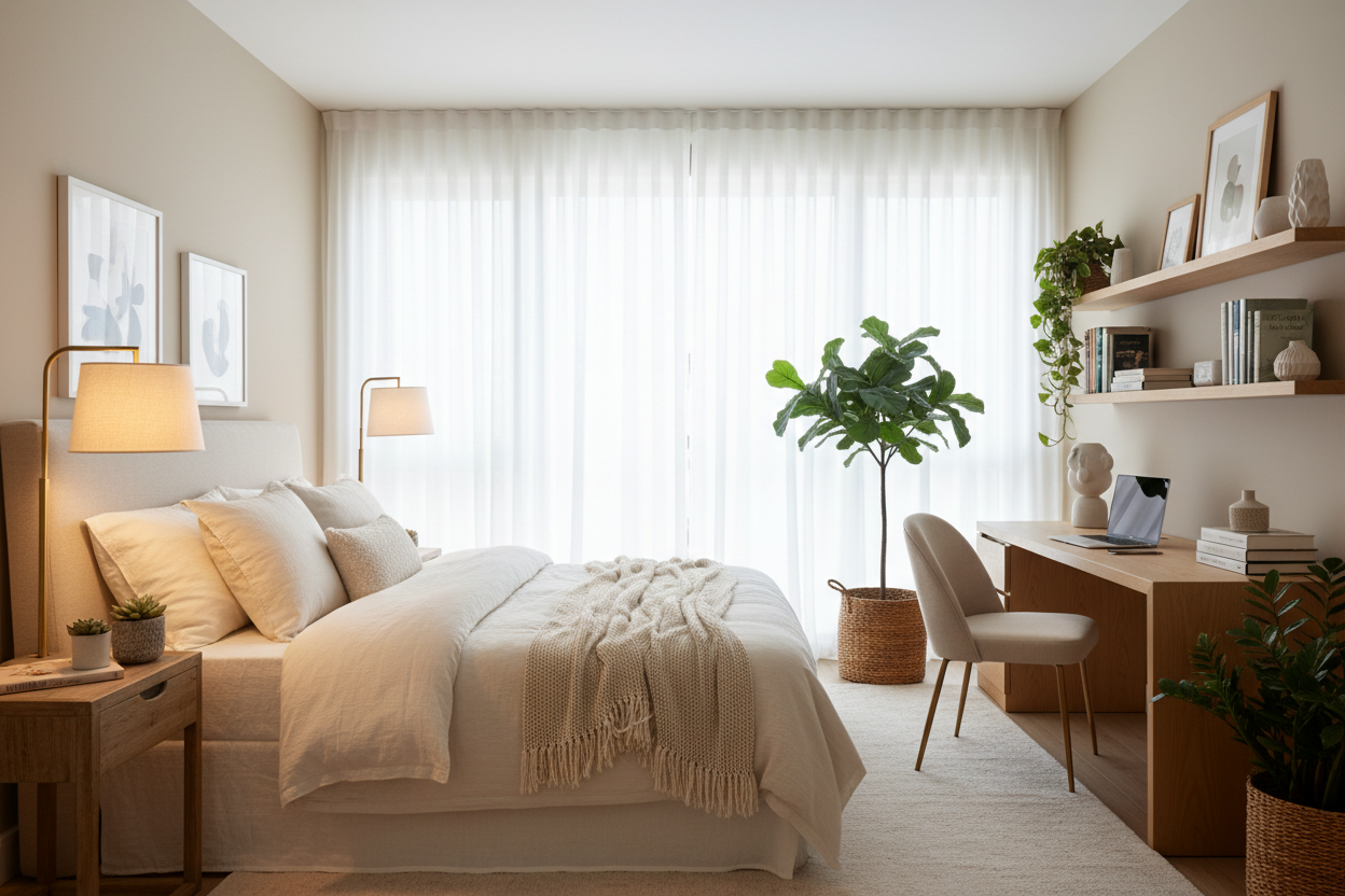 Beautiful Bedroom-Study Combos to Balance Work and Family Life – Wallpics