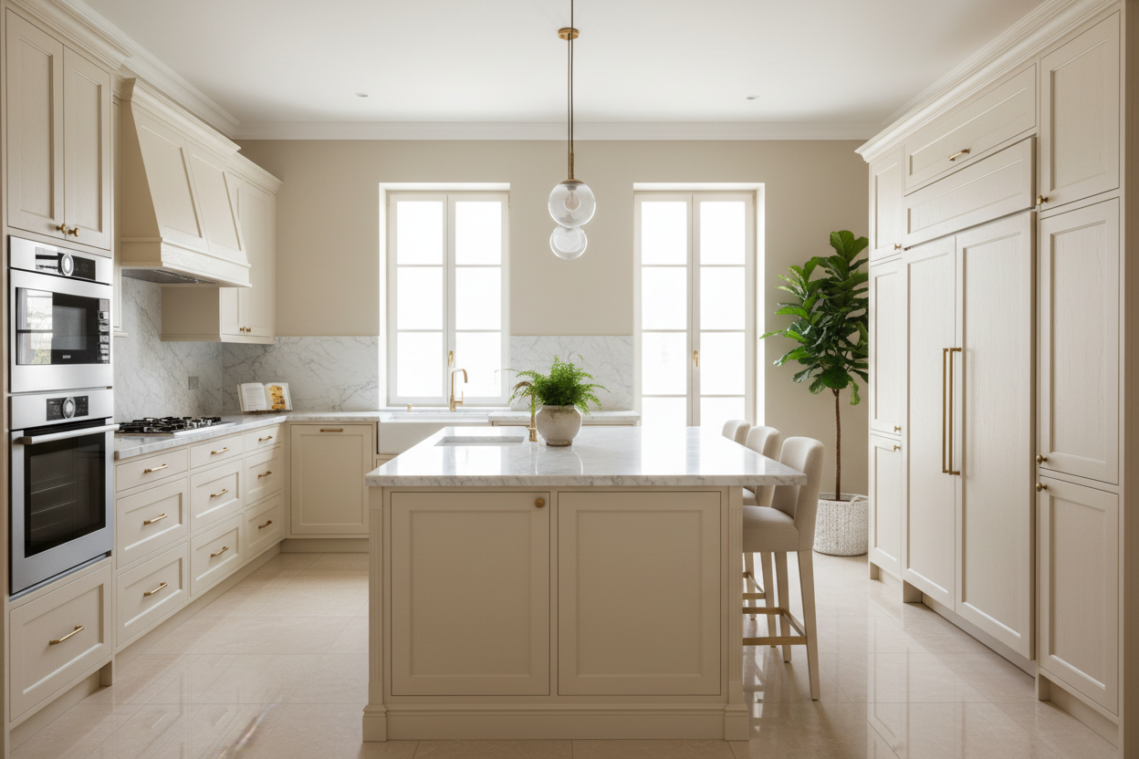 Bright & Elegant: 5 Cream-Coloured Kitchen Cabinet Ideas for Modern Ho ...