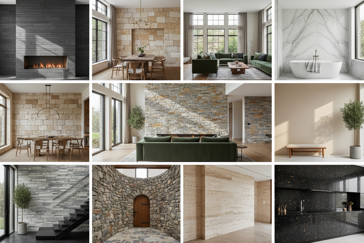 Bring Nature Indoors: 10 Beautiful Stone Wall Cladding Concepts – Wallpics