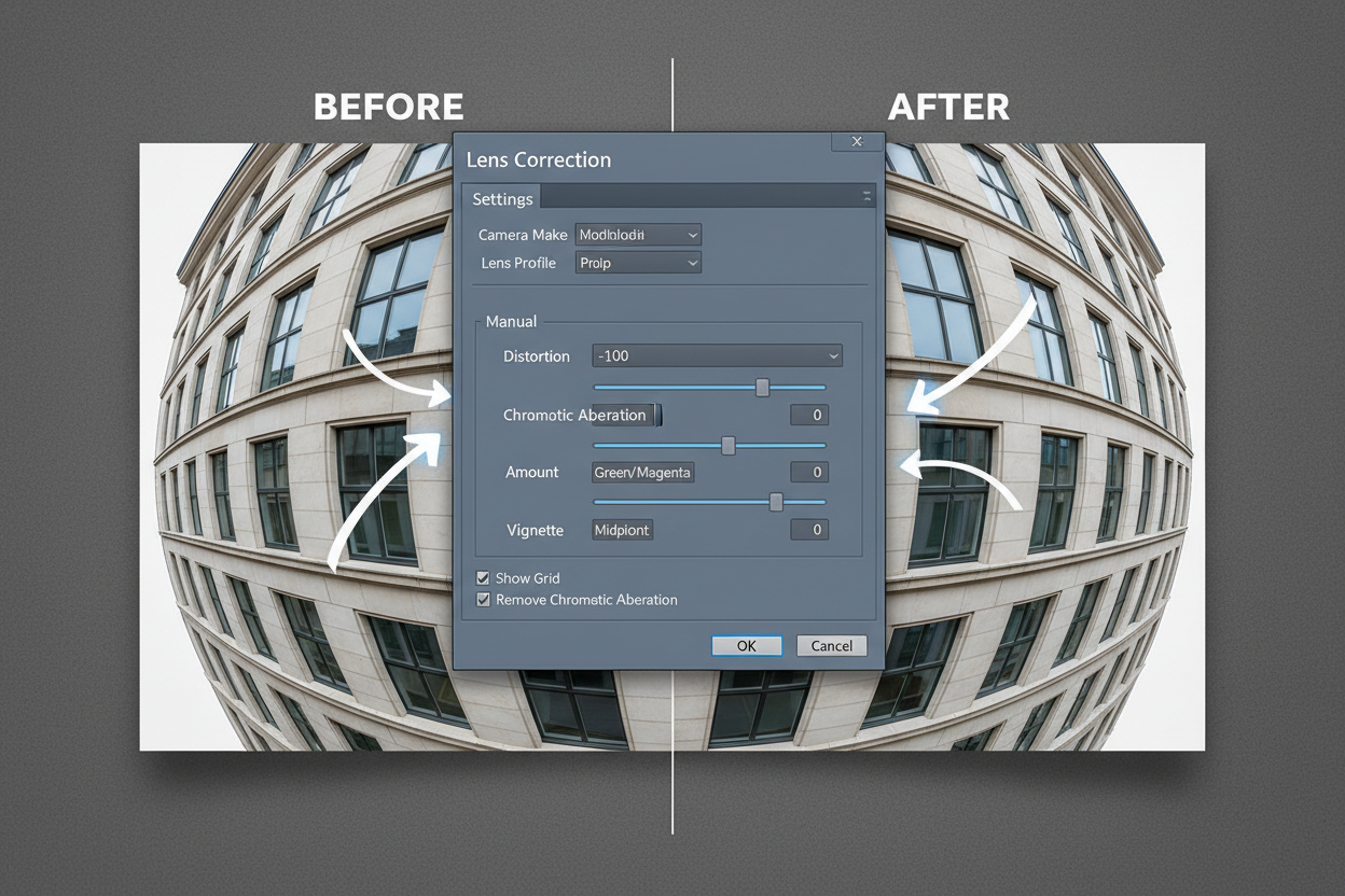 Comprehensive Guide to Correcting Lens Distortion Using Photoshop’s Le ...