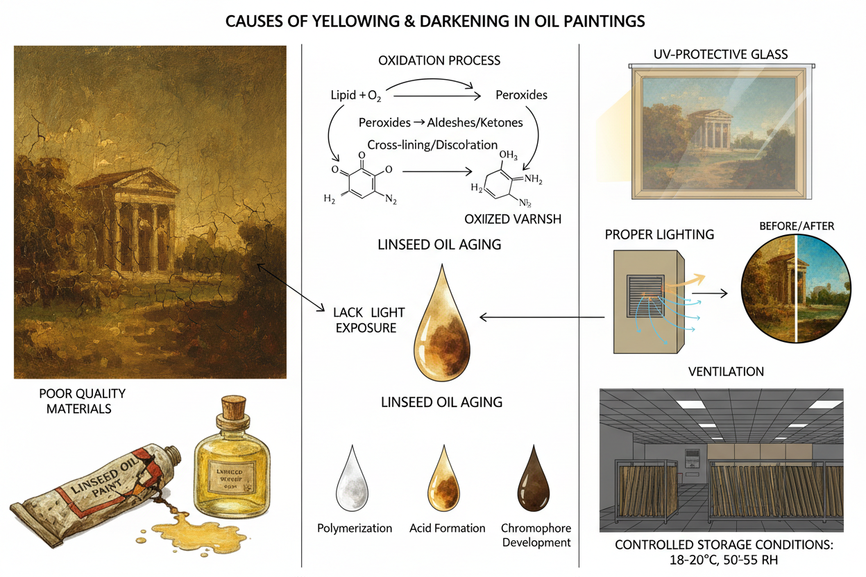 Dark Yellowing in Oil Paintings: Causes, Cures, and How to Prevent It ...