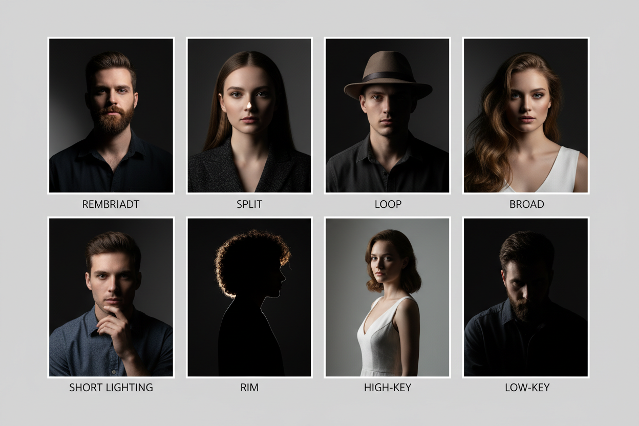 One-Light Portrait Mastery: 10 Creative Lighting Styles Using a Single ...