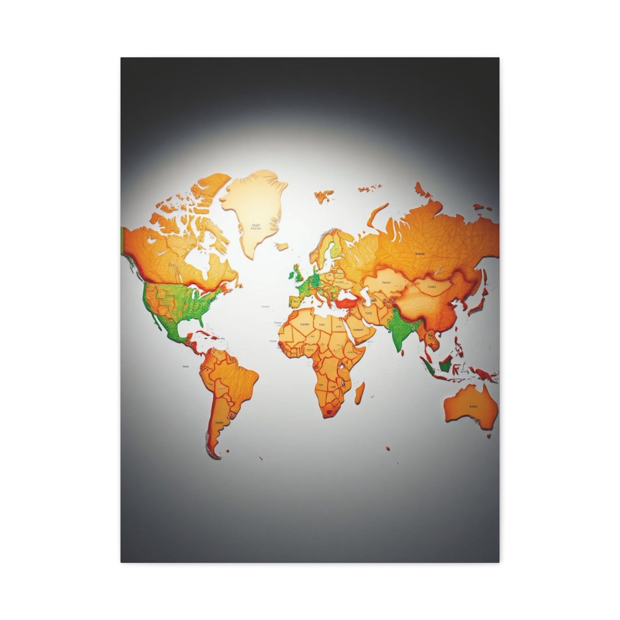 Vision World Map Art Art Wall Art & Canvas Print – Wallpics