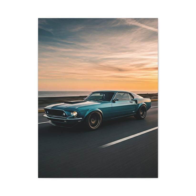 1969 Ford Mustang Fastback Restomod Coastal Run Wall Art & Canvas Prin ...